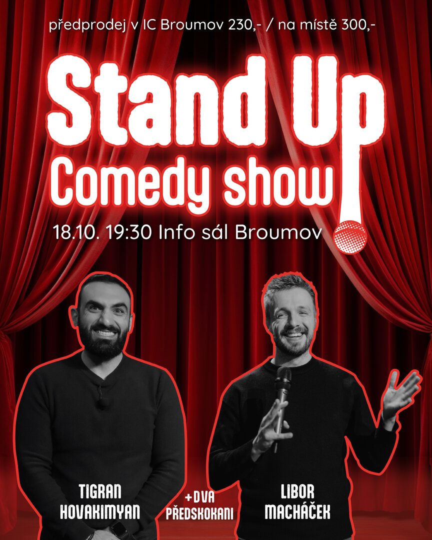 Stand Up Comedy Show - NOVÝ TERMÍN | Region Broumovsko